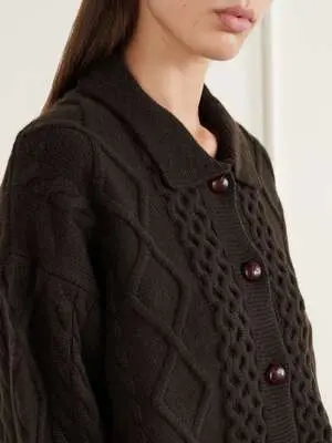 Arch4 Columbia Cable-knit Cashmere Cardigan