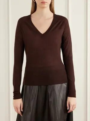 JOSEPH Cetus Cashair Cashmere Sweater - Brown