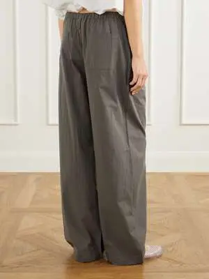 DEIJI STUDIOS Checked Organic Cotton Wide-leg Pants