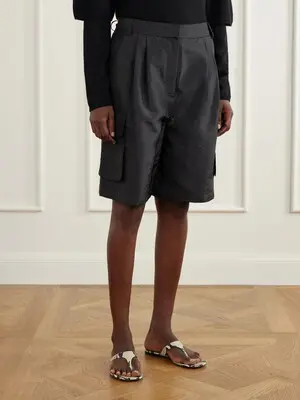 Tibi Stella Shell Shorts - Black