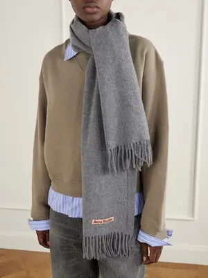 Acne Studios Fringe-detail Wool Scarf
