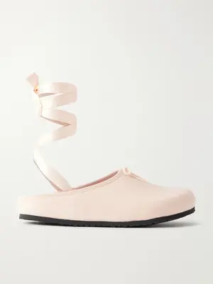 BIRKENSTOCK Repetto Opera Bow-embellished Leather Mules - Pink