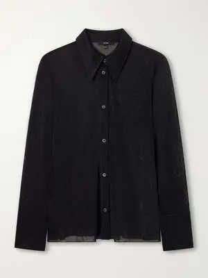 THE PARK Serge Lyocell Shirt - Black