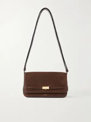 DEMELLIER The New York Crossbody Suede Shoulder Bag - Brown