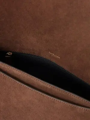 DEMELLIER The New York Crossbody Suede Shoulder Bag - Brown