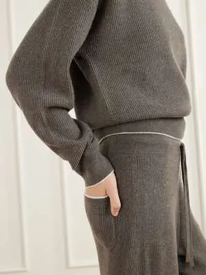 Arch4 Elsa Ribbed Cashmere Sweater And Pants Set