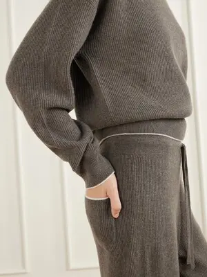 Arch4 Elsa Ribbed Cashmere Sweater And Pants Set