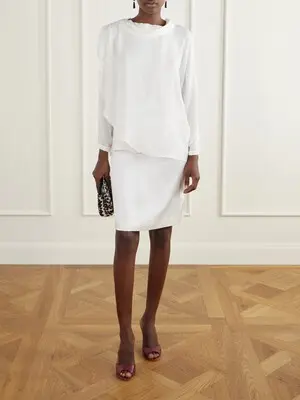 ANDRES OTALORA Una Luz Silk-georgette Blouse