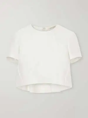 HEIRLOME Mariel Faille Wool-blend Blouse