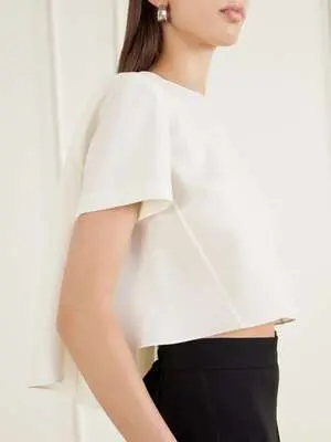 HEIRLOME Mariel Faille Wool-blend Blouse