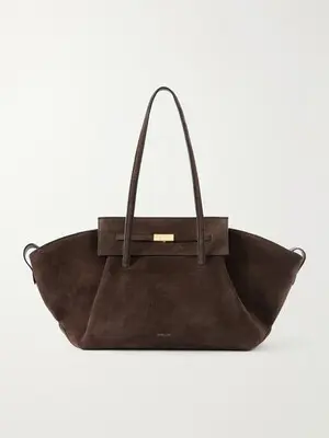 DEMELLIER The Brooklyn Suede Shoulder Bag Brown