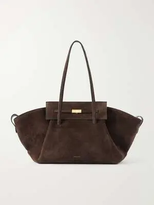 DEMELLIER The Brooklyn Suede Shoulder Bag - Chocolate