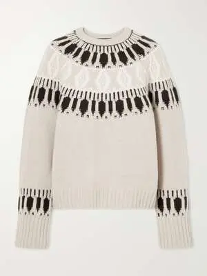 Arch4 Jackson Fair Isle Cashmere Sweater - Sand