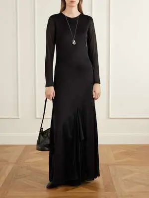 THE PARK Eileen Ruffled Lyocell Maxi Dress