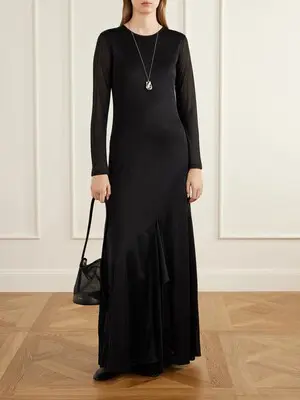 THE PARK Eileen Ruffled Lyocell Maxi Dress