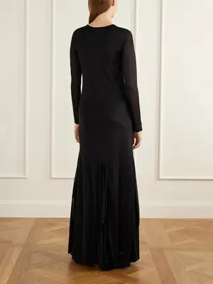 THE PARK Eileen Ruffled Lyocell Maxi Dress