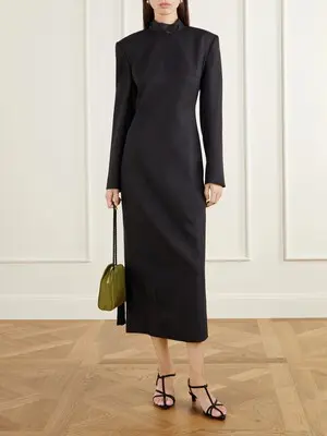 HEIRLOME Brigette Silk-twill Midi Dress