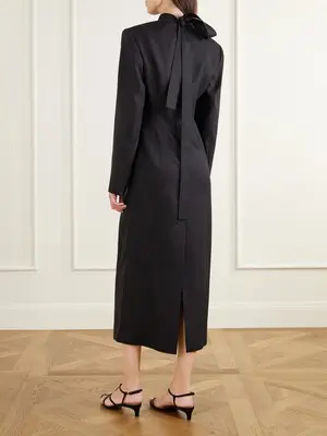 HEIRLOME Brigette Silk-twill Midi Dress