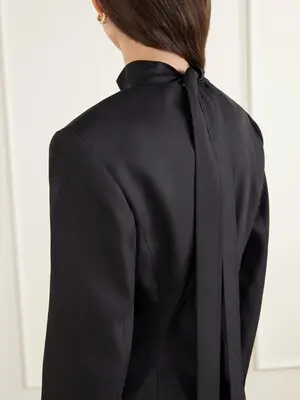 HEIRLOME Brigette Silk-twill Midi Dress