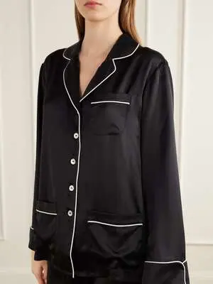 Olivia Von Halle Coco Silk-satin Pajama Set