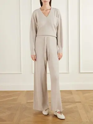 Arch4 Partridges Ribbed Cashmere Sweater And Pants Set