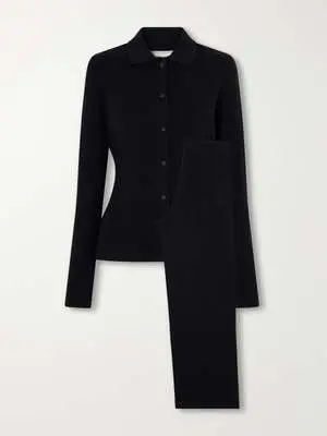 Olivia Von Halle Dree Silk And Cashmere-blend Pajama Set