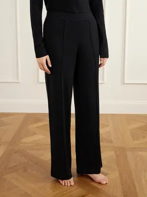 Olivia Von Halle Dree Silk And Cashmere-blend Pajama Set