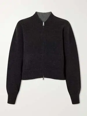 Arch4 New Jace Cashmere Zip-up Cardigan - Charcoal