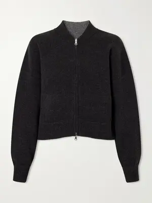Arch4 New Jace Cashmere Zip-up Cardigan Gray
