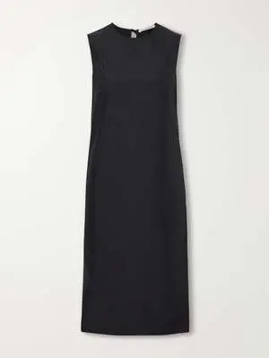 CECILIE BAHNSEN Feero Faille Midi Dress