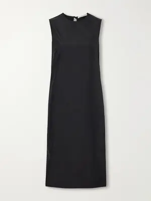 CECILIE BAHNSEN Feero Faille Midi Dress