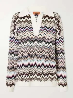 Missoni Striped Knitted Polo Sweater - Multi