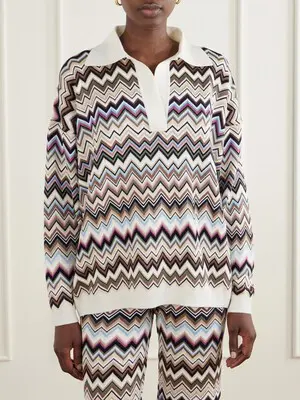Missoni Striped Knitted Polo Sweater - Multi