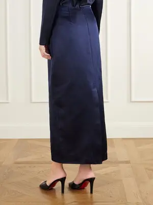 HEIRLOME Sandrita Duchesse Silk-satin Maxi Skirt