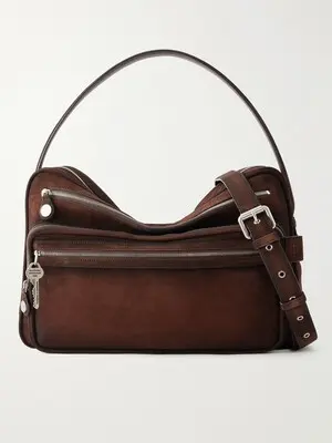 Acne Studios Camero Camera Suede Shoulder Bag - Brown