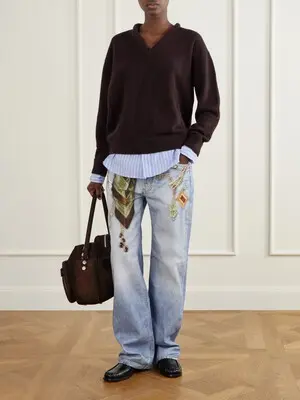 Acne Studios Camero Camera Suede Shoulder Bag - Brown