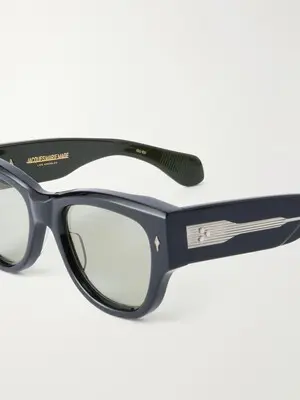 JACQUES MARIE MAGE Chelsea Square-frame Acetate Sunglasses - Black