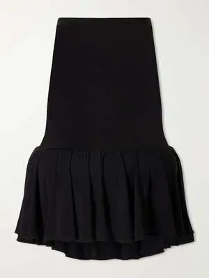 JEAN PAUL GAULTIER Sculptural Gathered Knee-length Skirt - Black