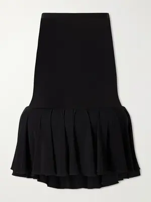 JEAN PAUL GAULTIER Sculptural Gathered Knee-length Skirt - Black