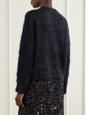 Cecilie Bahnsen Firall Brushed Mohair And Silk-blend Sweater