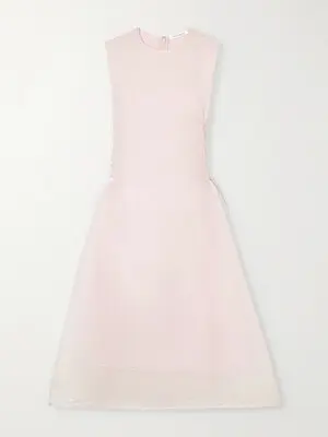 Cecilie Bahnsen Floria Cloque Midi Dress - Pink