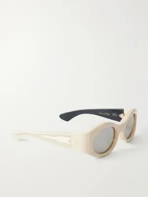 JACQUES MARIE MAGE Gia Oversized Oval-frame Acetate Sunglasses