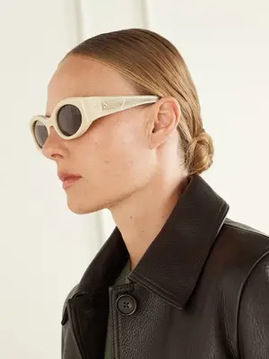 JACQUES MARIE MAGE Gia Oversized Oval-frame Acetate Sunglasses