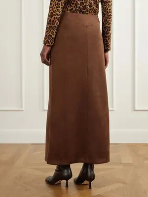 Anna Sui Appliquéd Textured Maxi Skirt