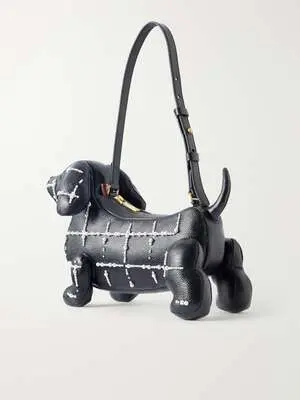 Thom Browne Baby Hector Bead-embellished Leather Tote