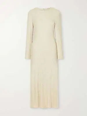 HEIRLOME Mercedes Bouclé Maxi Dress - Cream