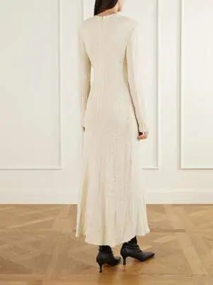 HEIRLOME Mercedes Bouclé Maxi Dress - Cream