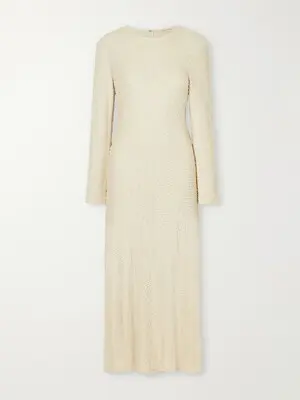 HEIRLOME Mercedes Bouclé Maxi Dress - Neutrals