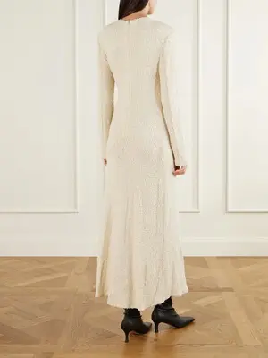 HEIRLOME Mercedes Bouclé Maxi Dress - Neutrals