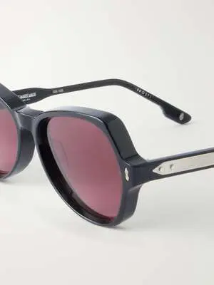 JACQUES MARIE MAGE Candy Butterfly-frame Tortoiseshell Acetate Sunglasses